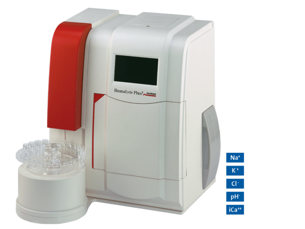 HUMALYTE PLUS5 ISE SYSTEM Na+, K+, Cl-, pH, iCa++ - ESTTM&CO